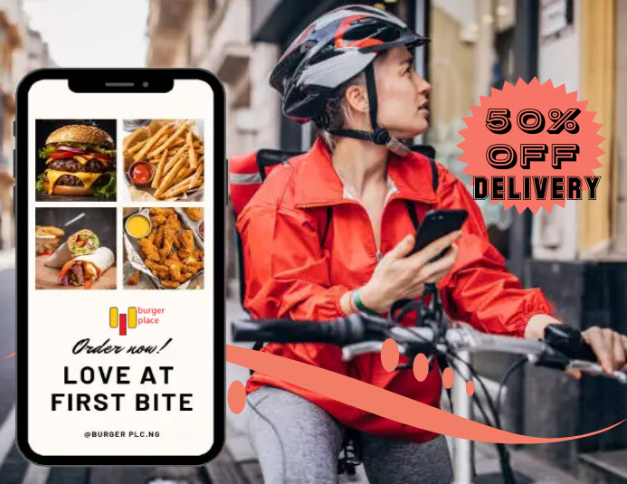 Grey Food Delivery Flyer (us Letter) Template | PosterMyWall