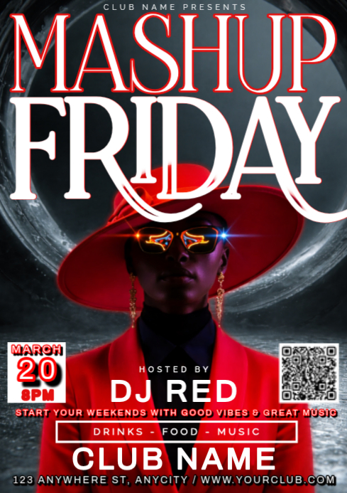 Copy of Grey Friday Night Party Invitation Social Media A4 | PosterMyWall