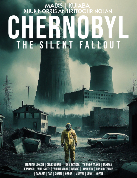 Plantilla de Grey Futuristic Chernobyl Disaster Flyer | PosterMyWall