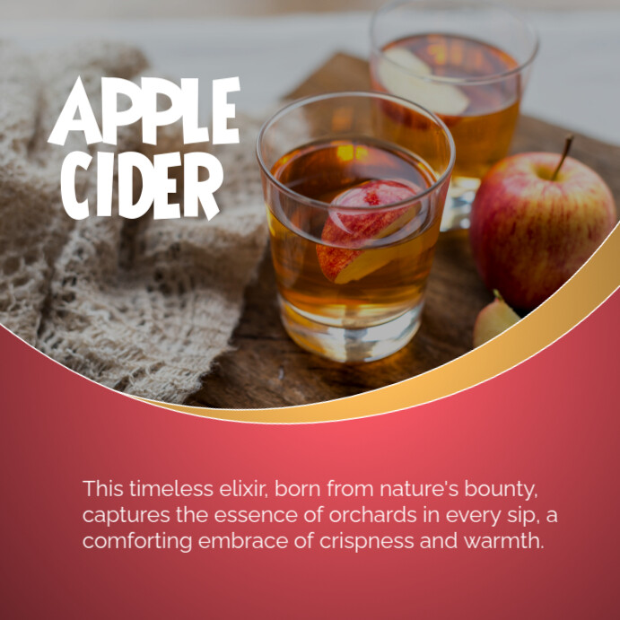 Grey Geometric Apple Cider Day Instagram Post Template | PosterMyWall