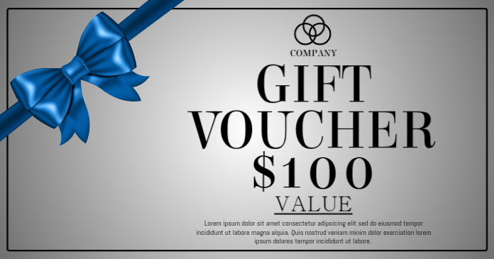 Plantilla de Grey Gift Certificate Facebook Shared Image | PosterMyWall