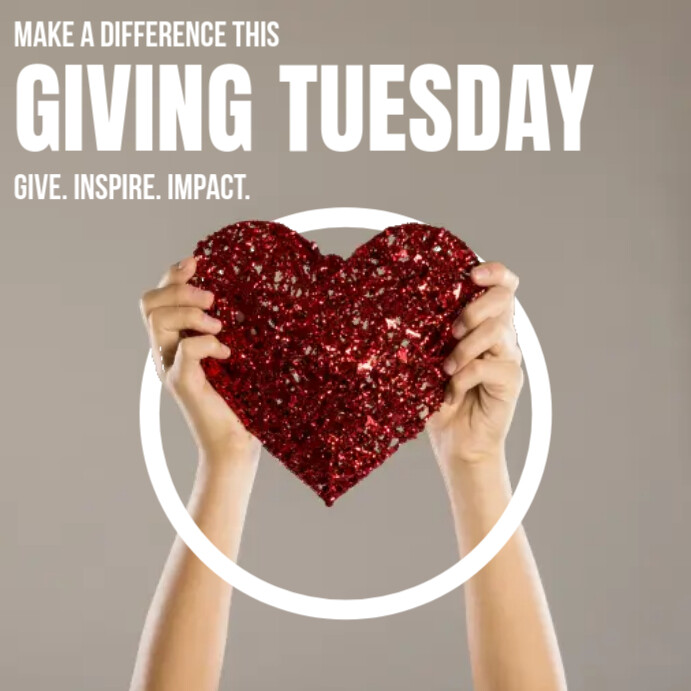 Grey Giving Tuesday Pos Instagram Template | PosterMyWall