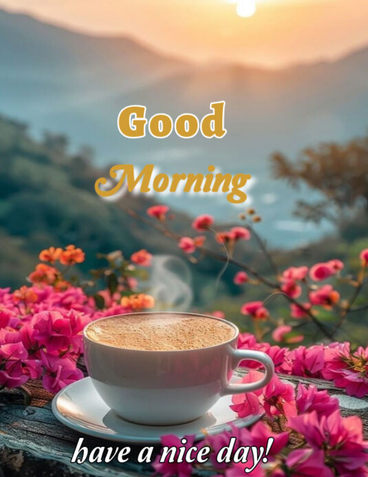 Grey Good Morning Flyer (us Letter) Template | PosterMyWall