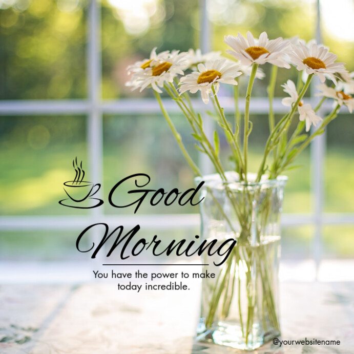 Grey Good Morning Instagram Post Template | PosterMyWall