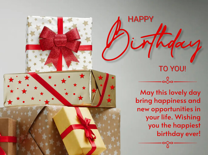 Grey Gradient Birthday Presentation Template | PosterMyWall