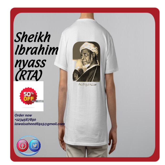 Grey Gradient Sheik Ibrahim Nyass Instagram Post Template | PosterMyWall