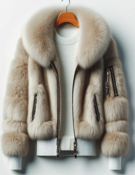 Grey Grunge Fur Jacket Flyer (us Letter) Template | PosterMyWall
