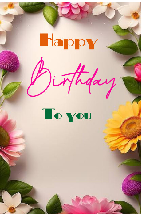 Modèle Grey Happy Birthday Poster | PosterMyWall