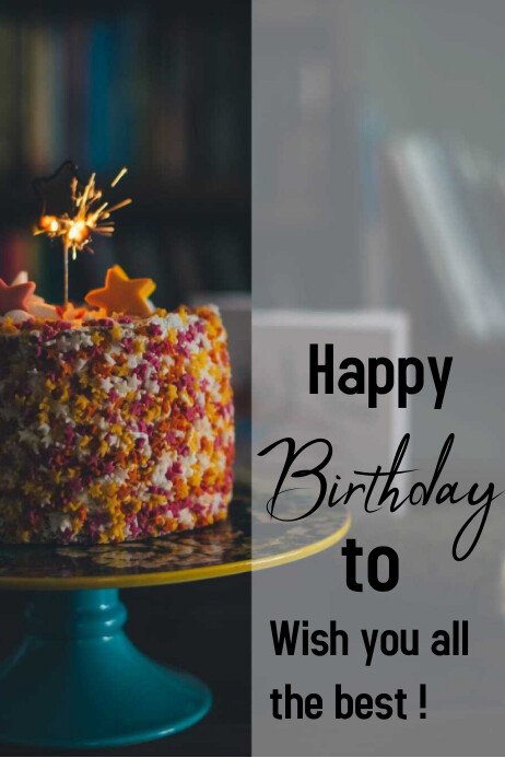 Modèle Grey Happy Birthday Poster | PosterMyWall