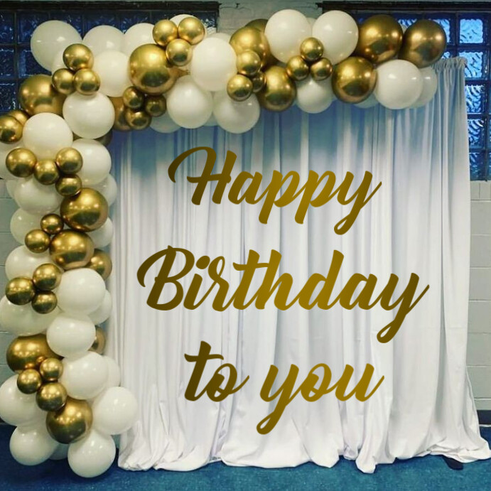 Grey Happy Birthday To You Instagram Post Templat | PosterMyWall