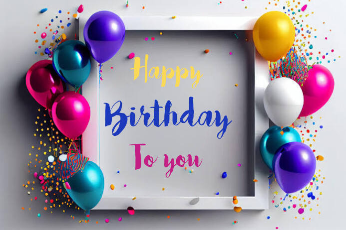 Plantilla de Grey Happy Birthday To You Poster | PosterMyWall