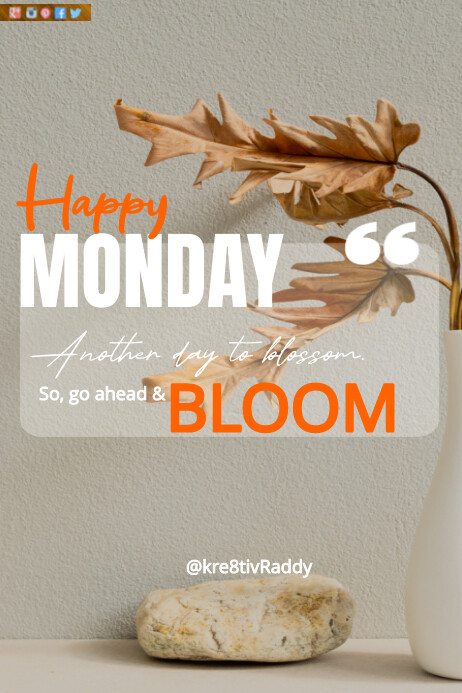 Plantilla de Grey Happy Monday Poster | PosterMyWall