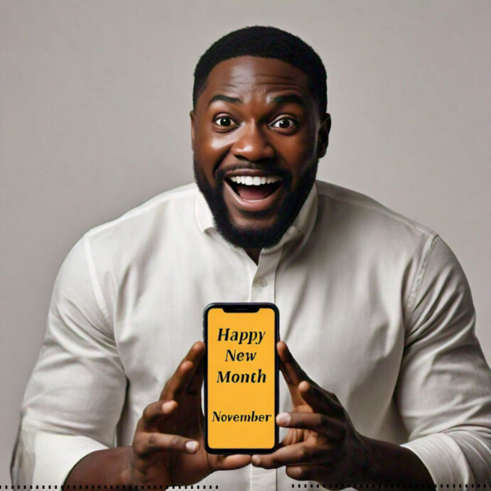 Modèle Grey Happy New Month November Instagram Post | PosterMyWall