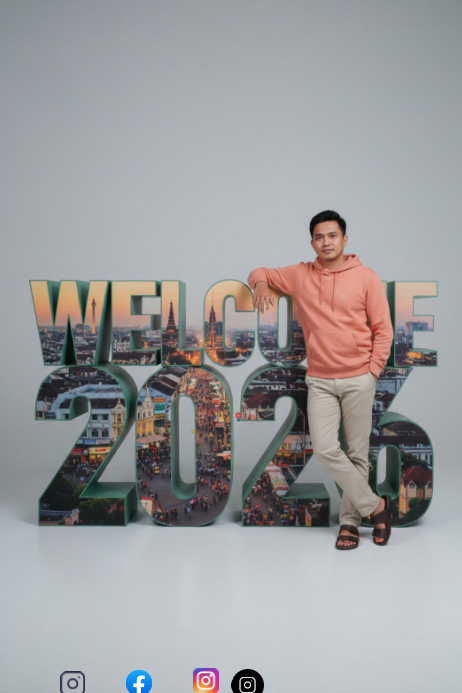 Plantilla de Grey Happy New Year 2026 Flyer Design Poster | PosterMyWall