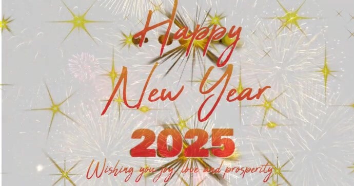Grey Happy New Year Facebook Shared Image Template | PosterMyWall