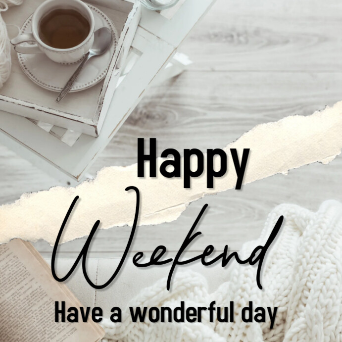 Grey Happy Weekend Instagram Post 2025 Template | PosterMyWall