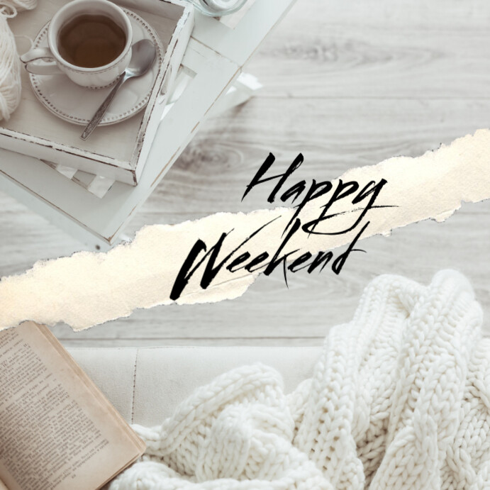 Grey Happy Weekend Instagram Post Template | PosterMyWall