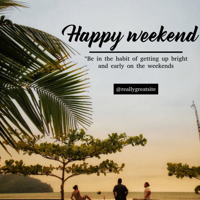 Grey Happy Weekend Instagram Post Template | PosterMyWall