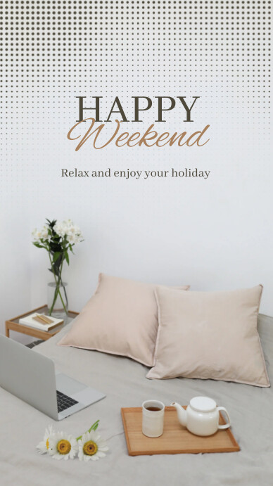 Plantilla de Grey Happy Weekend Instagram Story | PosterMyWall
