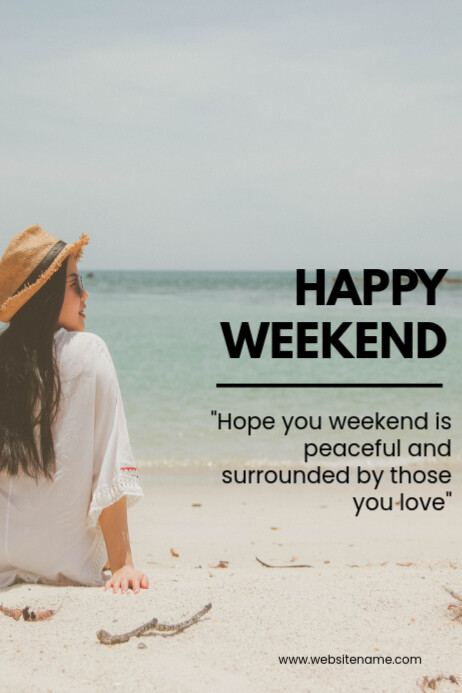 Plantilla de Grey Happy Weekend Poster | PosterMyWall