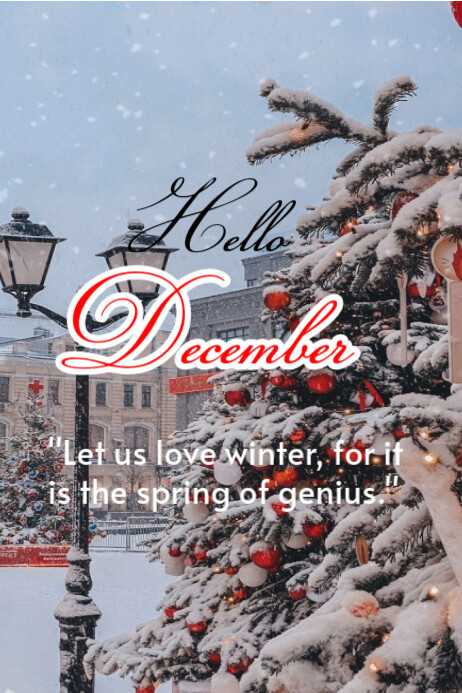 Copy of Grey Hello December 2024 Poster | PosterMyWall