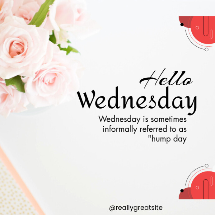 Grey Hello Wednesday Instagram Post Template | PosterMyWall