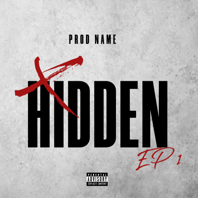 Grey Hidden Mixtape Album Cover Template | PosterMyWall