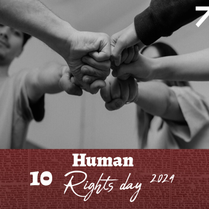 Grey Human Rights Day Instagram Post Template | PosterMyWall