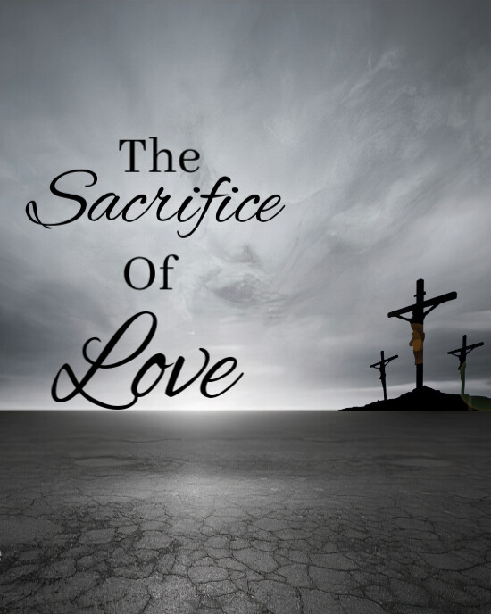 Grey Illustrative Christ On The Cross Instagram Portrait Template ...