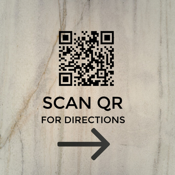 Grey Illustrative Interactive Qr Code Wayfinding Sign Instagram Post ...