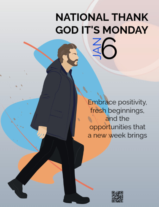 Copy of Grey Illustrative National Thank God Its Monday Flyer (us ...