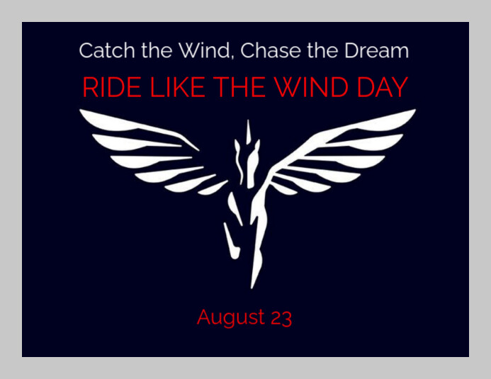 Grey Illustrative Ride Like The Wind Day Flyer (us Letter) Template ...
