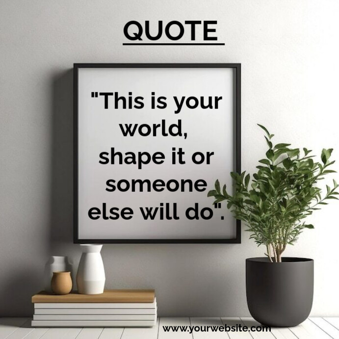 Grey Illustrative Shape Your World Instagram Post Template | PosterMyWall