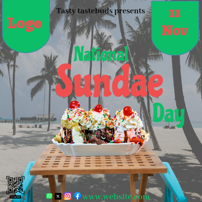 Copy of Grey Illustrative Sundae Instagram Post | PosterMyWall