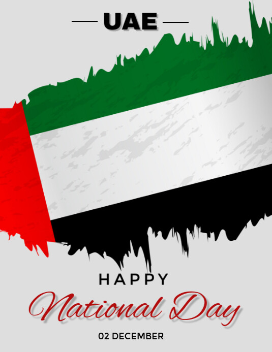 Copy of Grey Illustrative UAE National Day Flyer 2024 | PosterMyWall