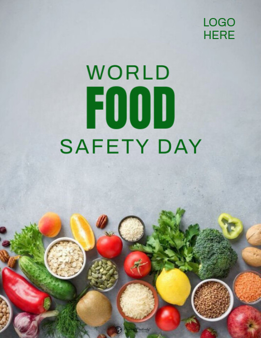 Copy of Grey Illustrative World Food Safety Day Flyer (us Letter ...