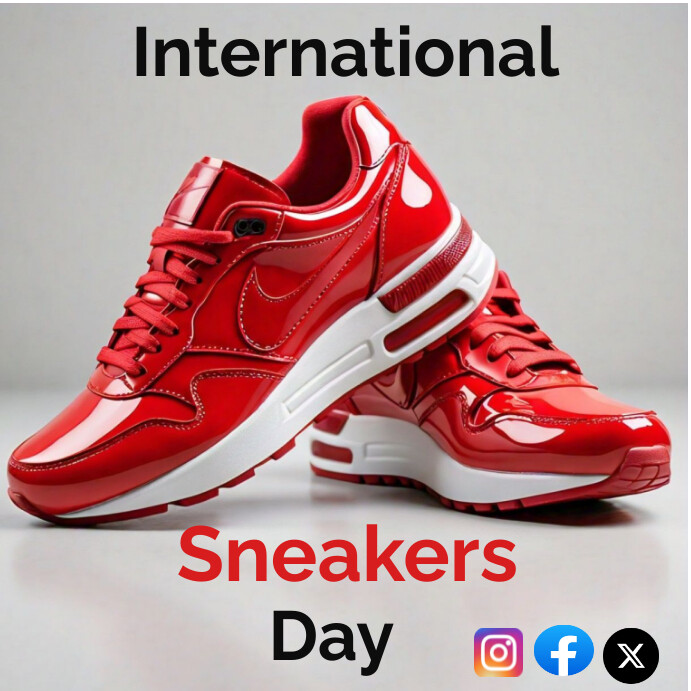 Grey International Sneakers Day Instagram P Template | PosterMyWall