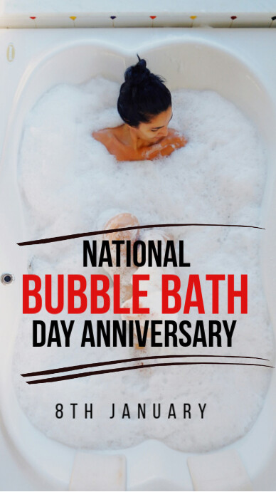 Grey Joyful Bath Day Bubble Instagram Story Template | PosterMyWall