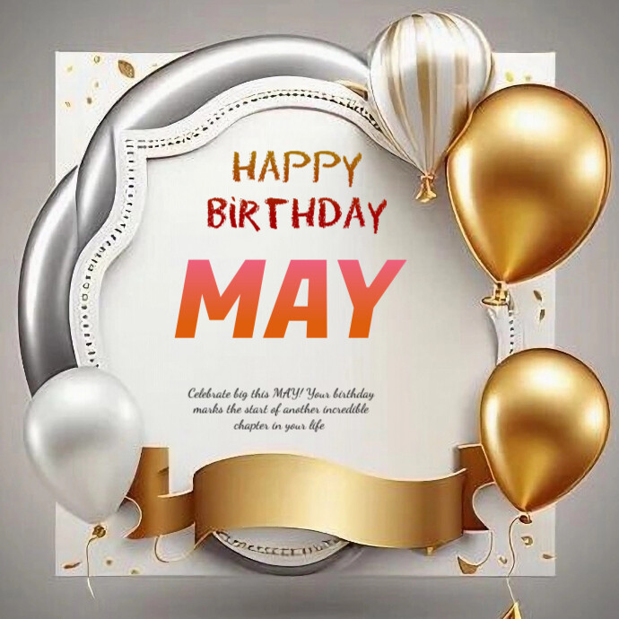 Grey Joyful Birthday Card Logo Template | PosterMyWall