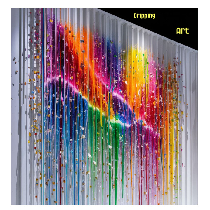 Grey Joyful Black Crystal Dripping Art Wall I Template | PosterMyWall