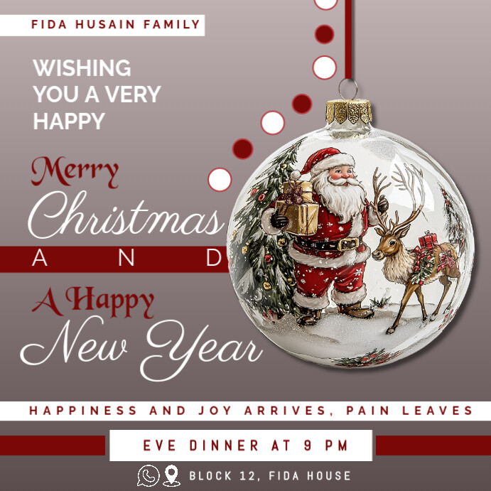 Copy of Grey Joyful Christmas Instagram Post | PosterMyWall