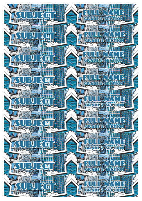 Grey Joyful Comics Style Nametags And Subject Labels A4 Template ...