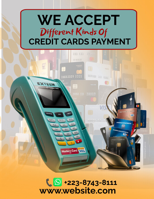 Grey Joyful Convenient Payment Method Flyer Template | PosterMyWall