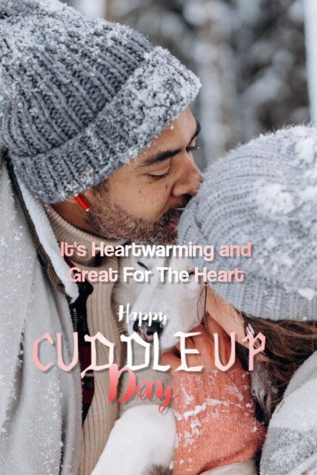 Plantilla de Grey Joyful Cuddle Up Day Poster | PosterMyWall