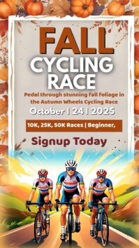 Road Cycling Event Ad Instagram Reel Template | PosterMyWall