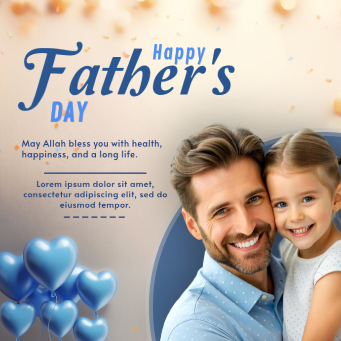 Plantilla de Grey Joyful Father's Day Celebration Instagram Post ...