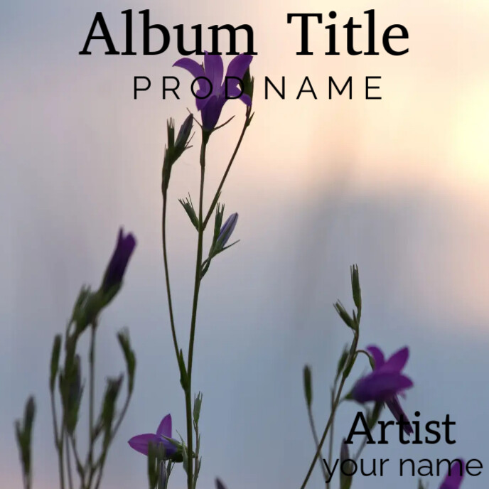 Grey Joyful Flower Album Cover Template | PosterMyWall