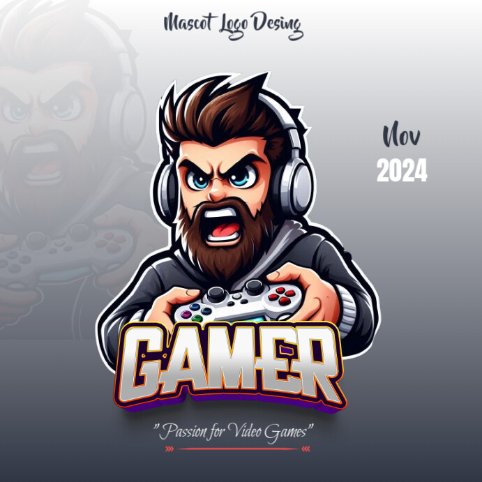 Grey Joyful Gamer Instagram Post Template | PosterMyWall