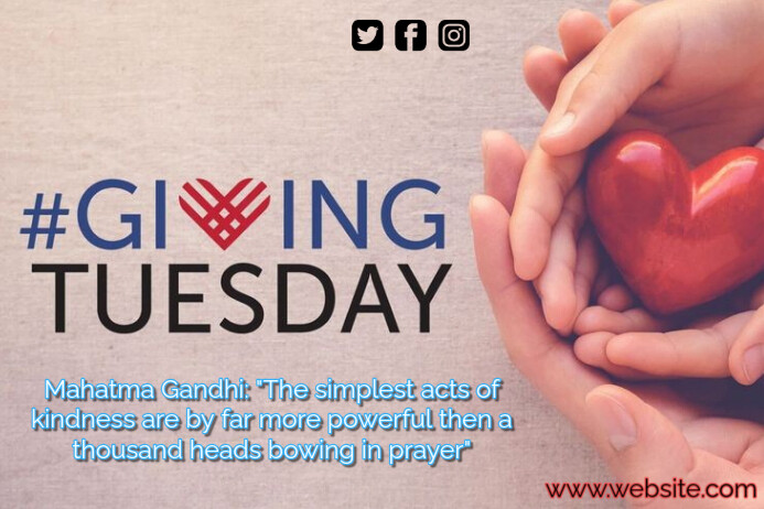 Grey Joyful Giving Tuesday Poster Template | PosterMyWall
