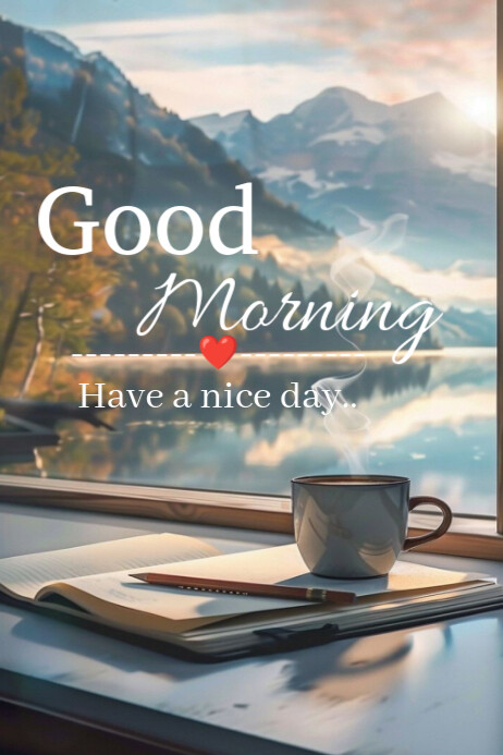 Plantilla de Grey Joyful Good Morning Poster | PosterMyWall